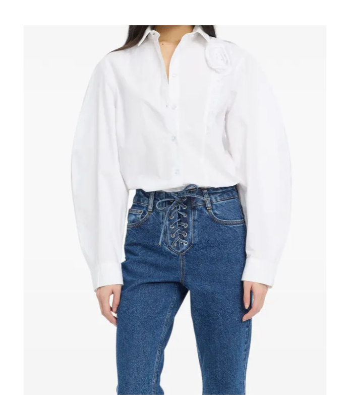 ROTATE BY BIRGER CHRISTENSEN ROTATE Oversized 3D Floral Shirt